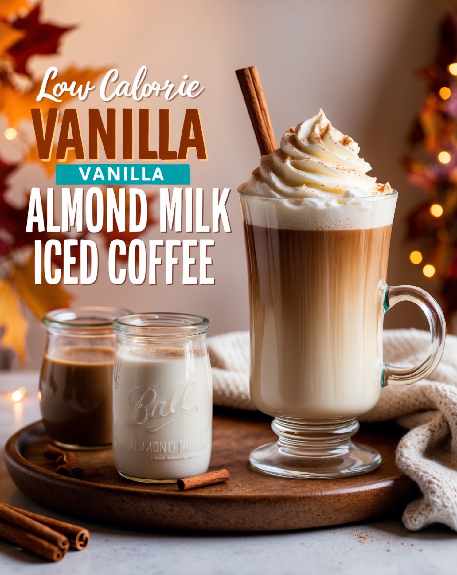 Energy Boost with Low Calorie Vanilla Almond Iced Coffee
