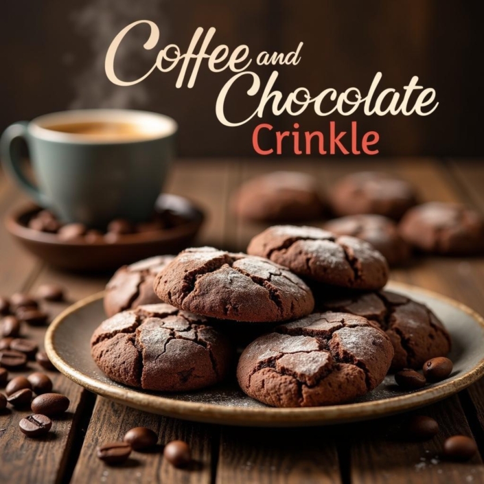 Coffee and Chocolate Crinkle Cookies Recipe: Amazing flavors