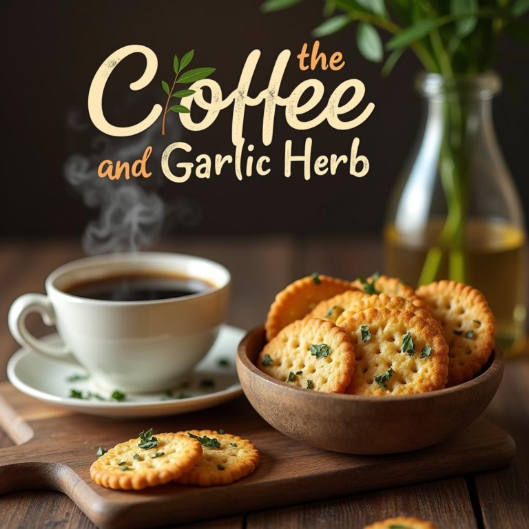 Coffee and Garlic Herb Salted Crackers Recipe for amazing Snack